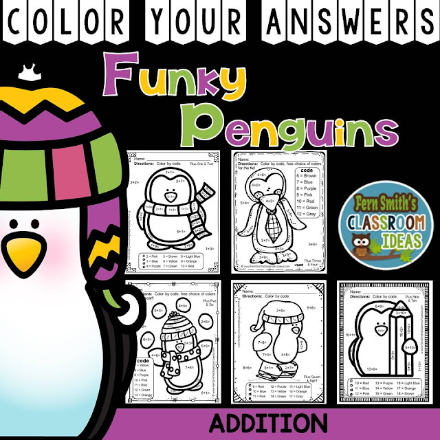 Winter Math: Winter Fun! Winter Math January Bundle for Addition Facts ...