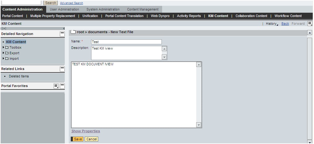 SAP Blogs: Create a KM Document Iview in SAP Entreprise Portal