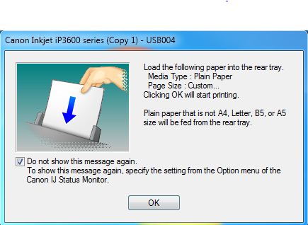 Tehnik: Canon IJ Status Monitor’s Message
