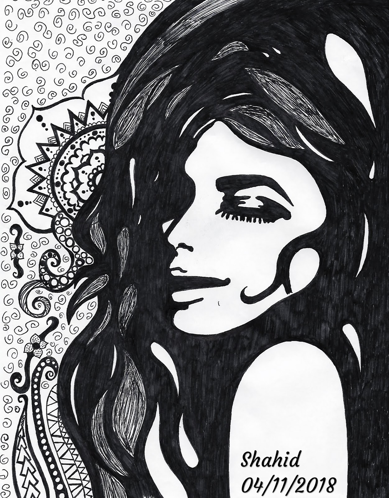 Sensuous (Pen Drawing) - Shahid's Corner