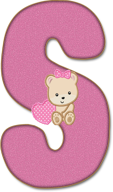 Alfabeto en Rosa con Ositos Bebé con Corazones. - Oh my Alfabetos!