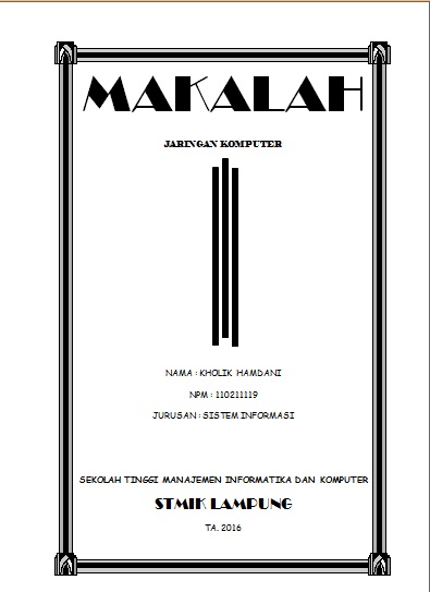 Cara Membuat Sampul Makalah Simple dan Bagus Menggunakan Page Borders ...