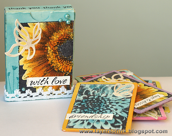 Layers of ink: Darkroom Door ATC Box and 2 Cards