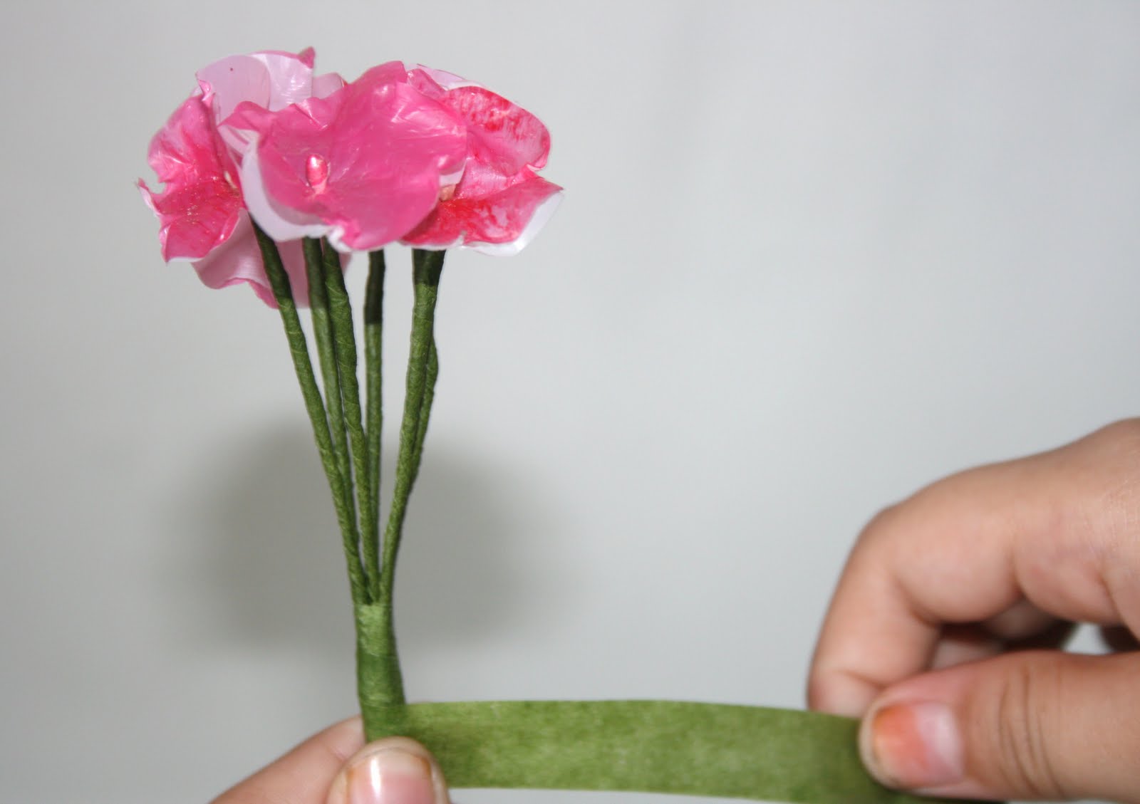 Paper Flowers Malaysia: HYDRANGEA...(hydrangea made of plastic bag)