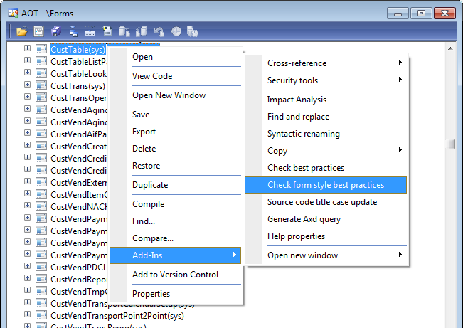 Form best practice [AX 2012]