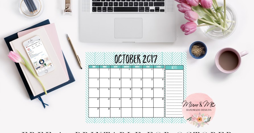 Mum and Me Handmade Designs: FREE PRINTABLE FOR OCTOBER - A4 CALENDAR ...