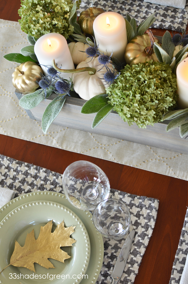 33 Shades of Green: Fall Decorating - DIY Tablescape