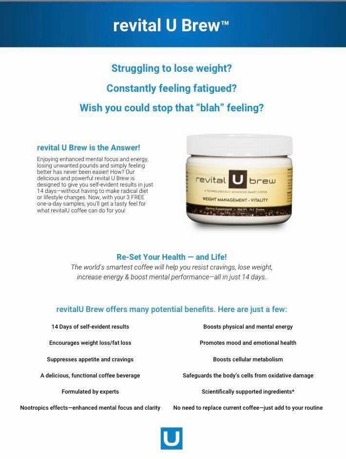 Three Ladies and Three More: Another product review - Revital U Brew