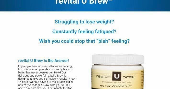 Three Ladies and Three More: Another product review - Revital U Brew