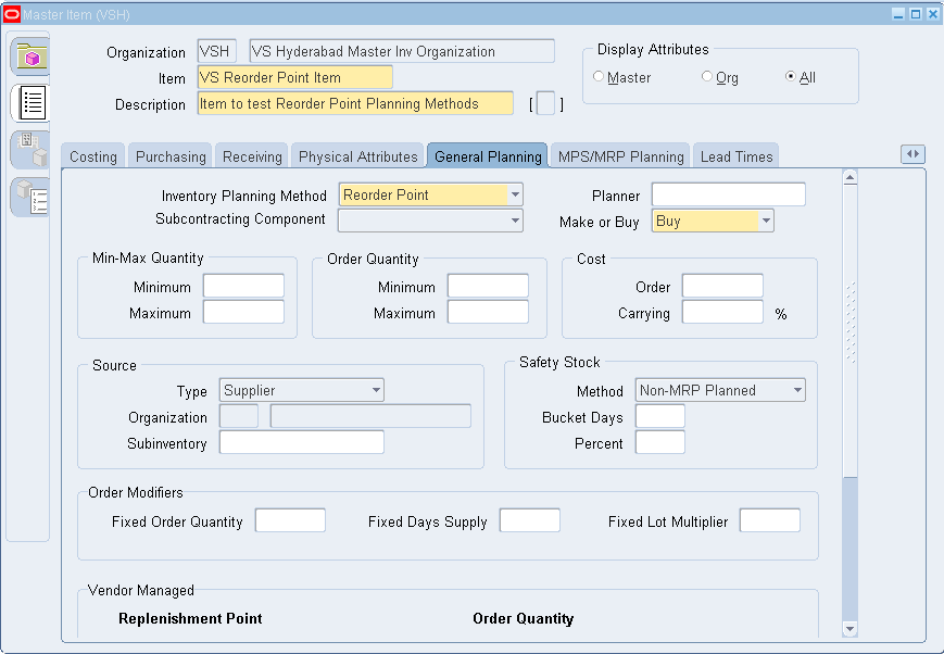 Vipul S Oracle Apps Blog Reorder Point Planning