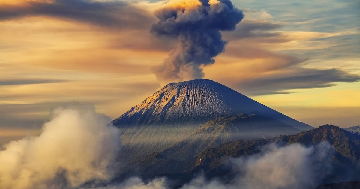 Mount Semeru is one of the most beautiful volcanoes in Indonesia
