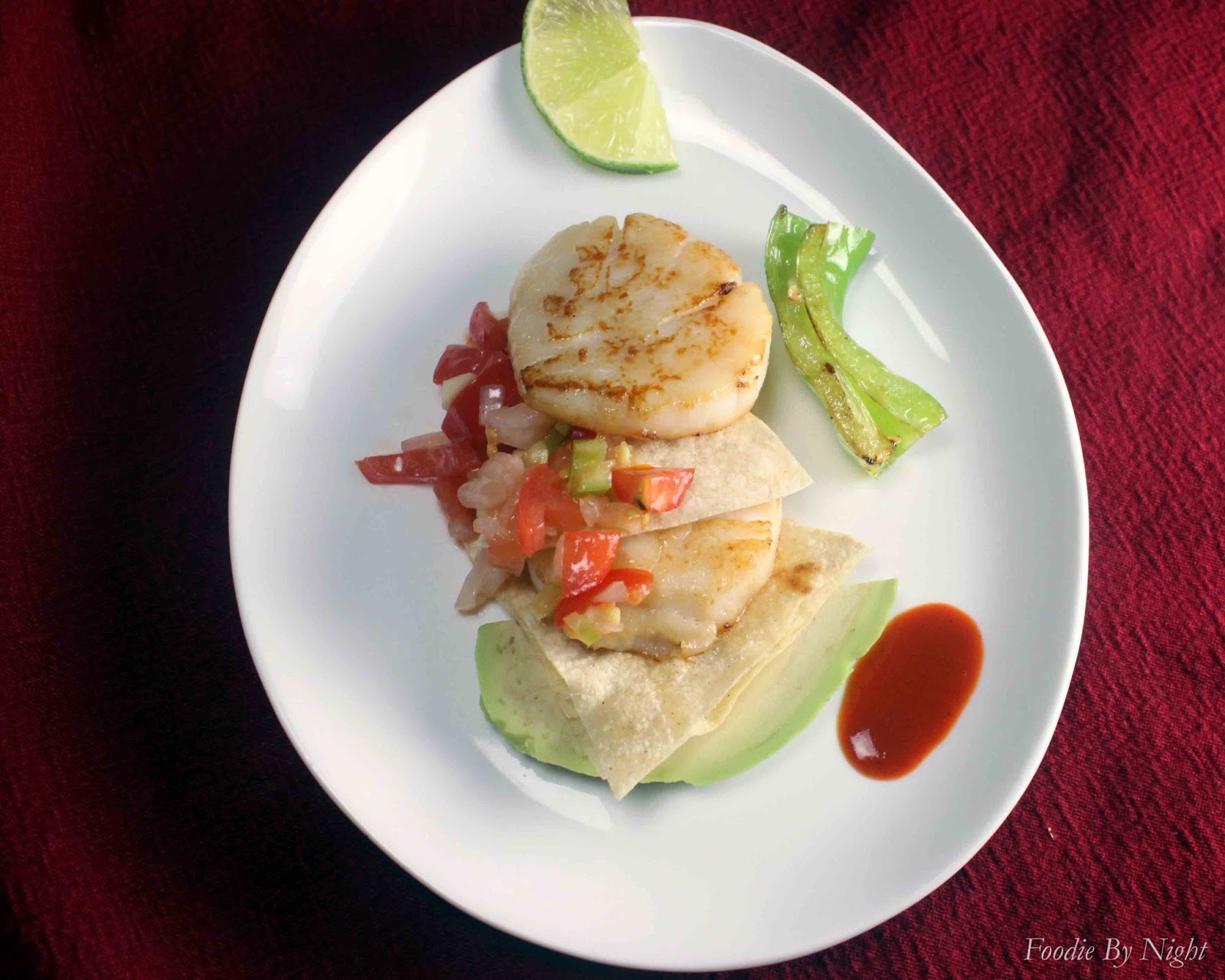 Corporate by Day, Foodie by Night: The leaning Mexican Scallop "tower"