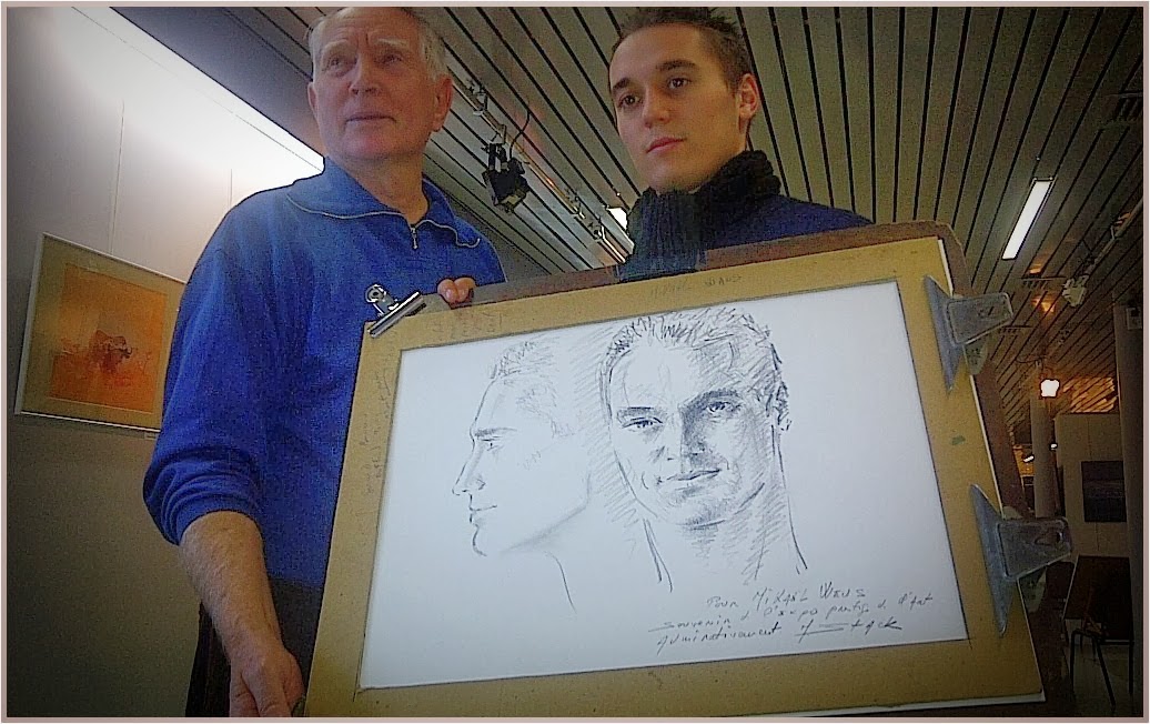 BOXING PEOPLE: L'ARTISTE MILCKO STACK CROQUE LE BOXEUR MICKAEL WEUS