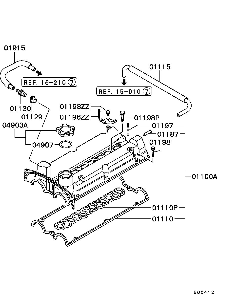 KP Gasket: Mitsubishi 4G93 GDi Rocker Cover Gasket