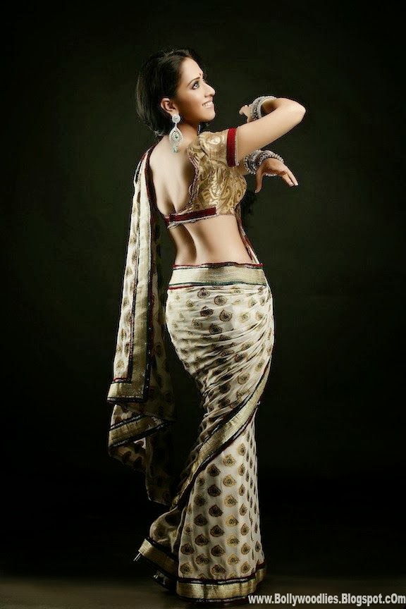 B Town Monali Sehgal Hot Backless Saree Photoshoot Gallery