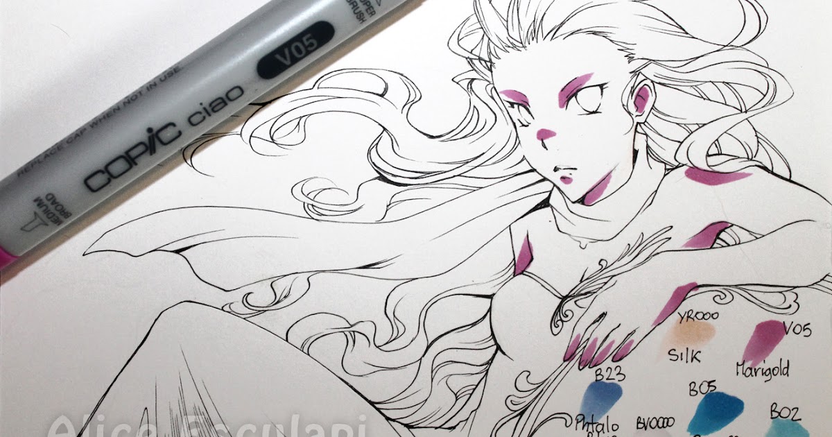Copic Italia: How to draw Manga con 6 colori Copic Ciao
