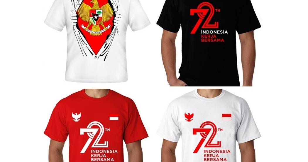 Contoh desain kaos HUT RI ke 74 pada 17 Agustus 2019 yang unik ...