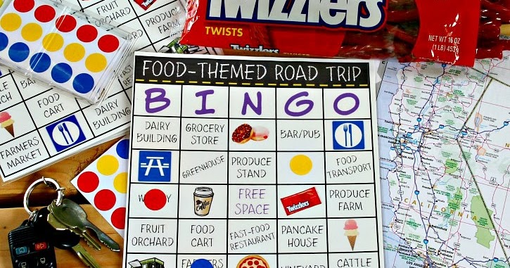 Hungry Harps: Food-Themed Road Trip Bingo {Free Printable}