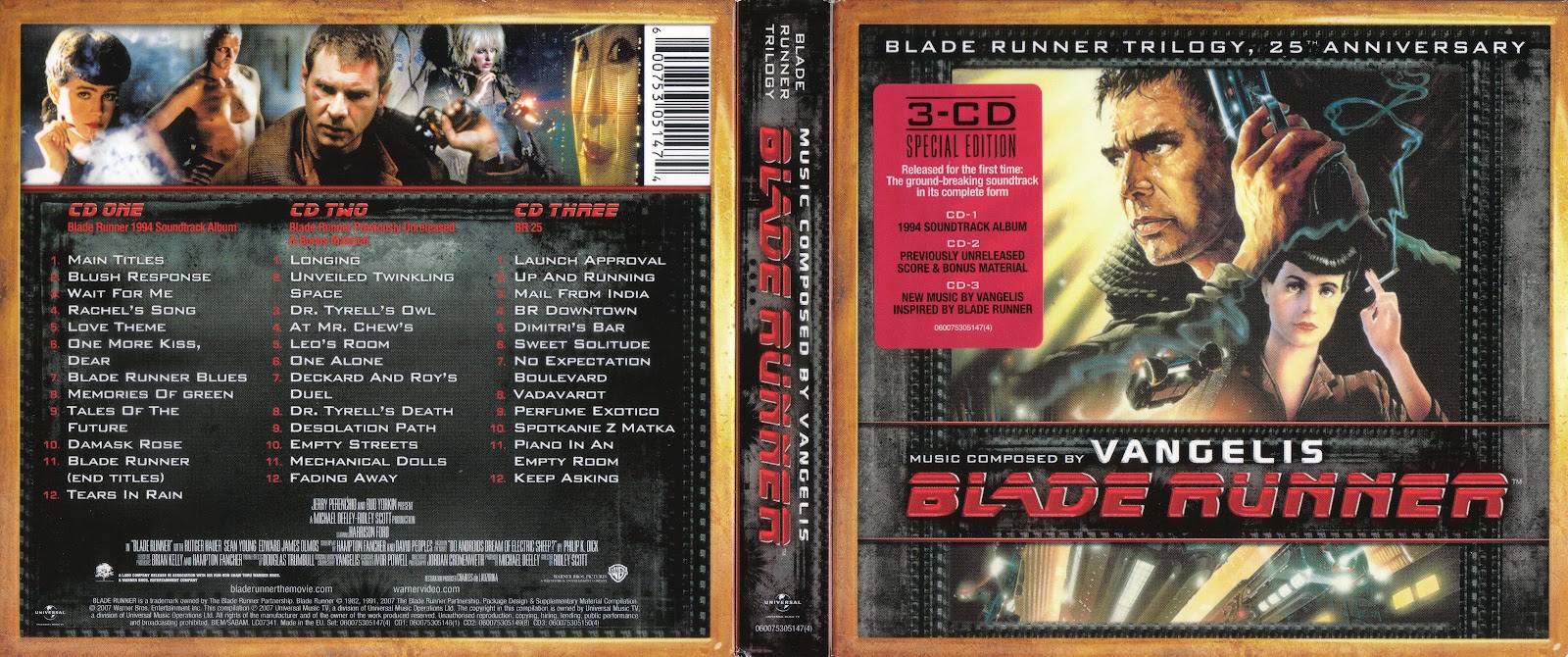 Sonidos del mas allá: Blade Runner Trilogy: 25th Anniversary [3 CD ...