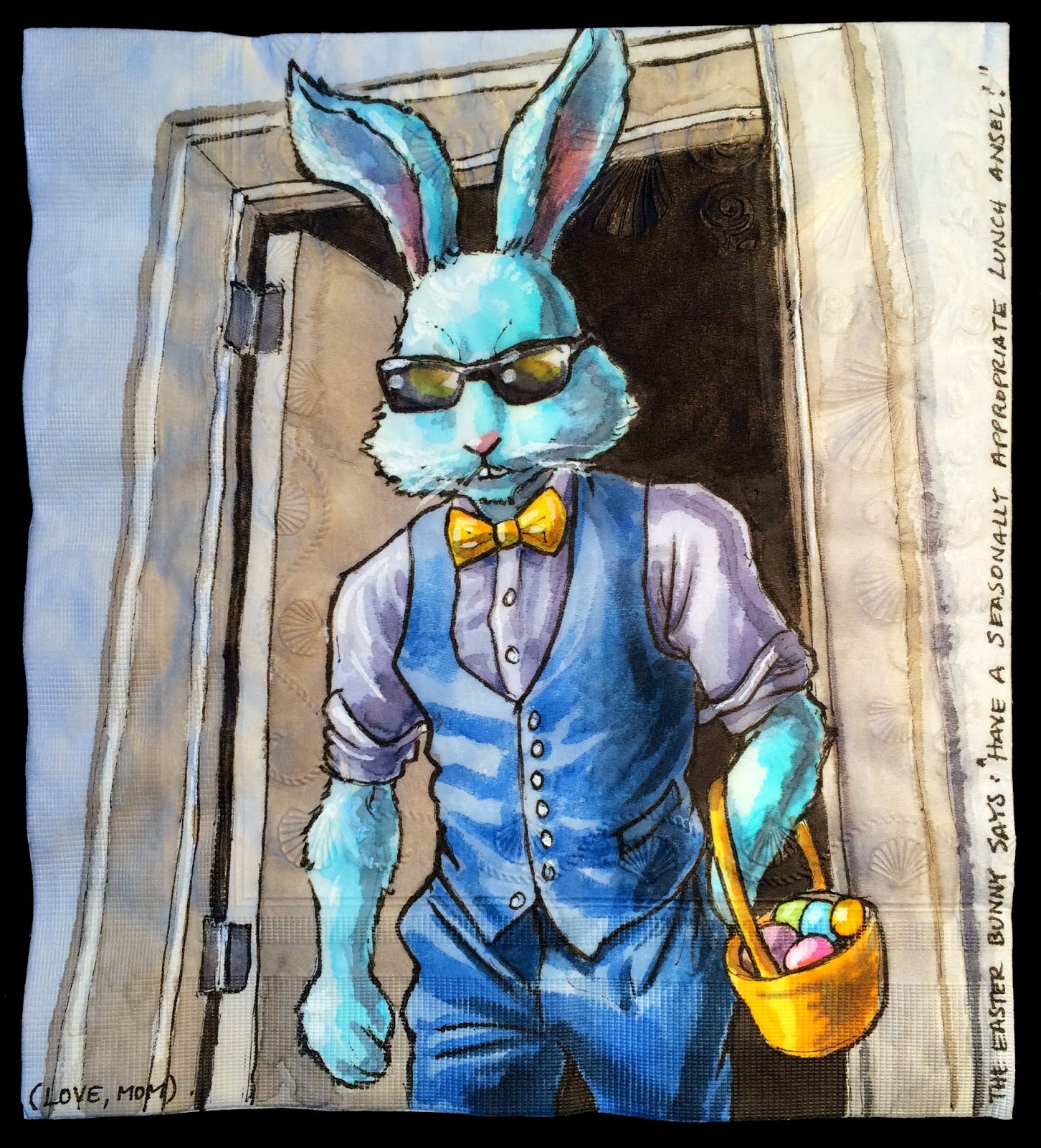 Daily Napkins: Manly Easter Bunny