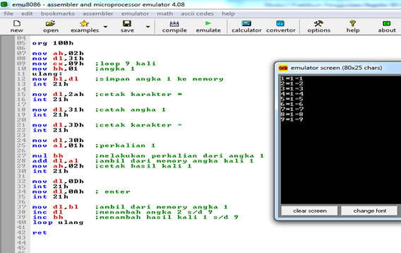 ASSEMBLY "PERKALIAN MENGGUNAKAN MUL" ~ 2014AI1712