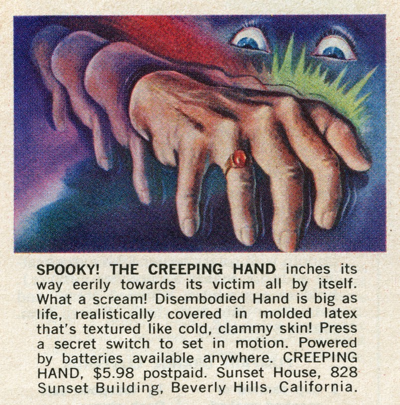 Neato Coolville: CRAGSTAN CREEPING CRAWLING HAND AD