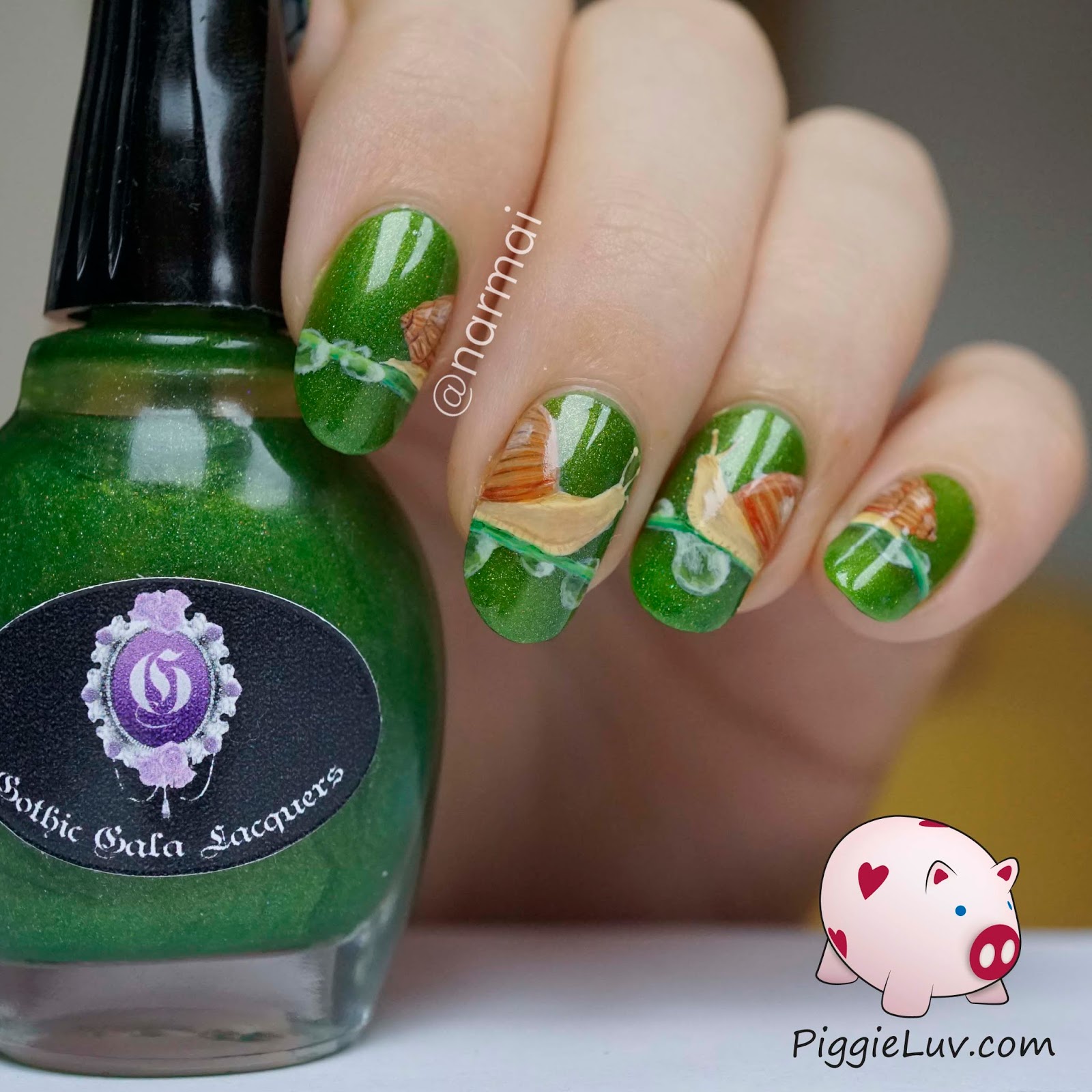 PiggieLuv: Snails in love nail art