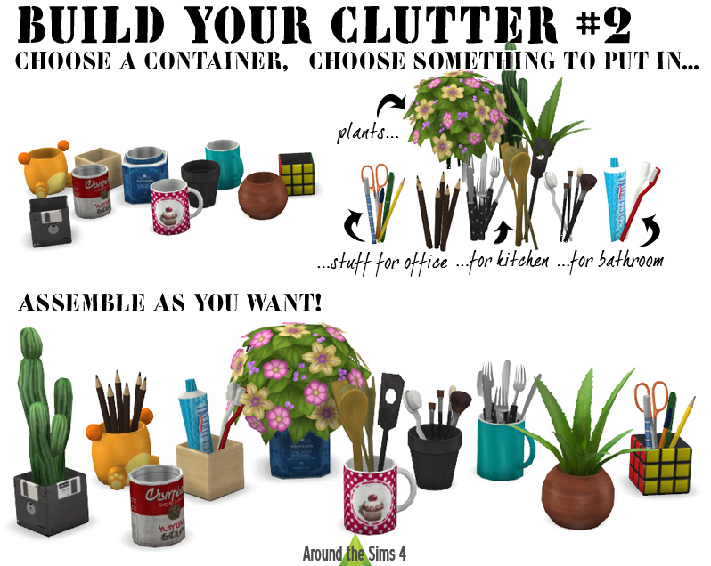 Sims 4 CC's - The Best: Build Your Clutter Set by Around the Sims 4