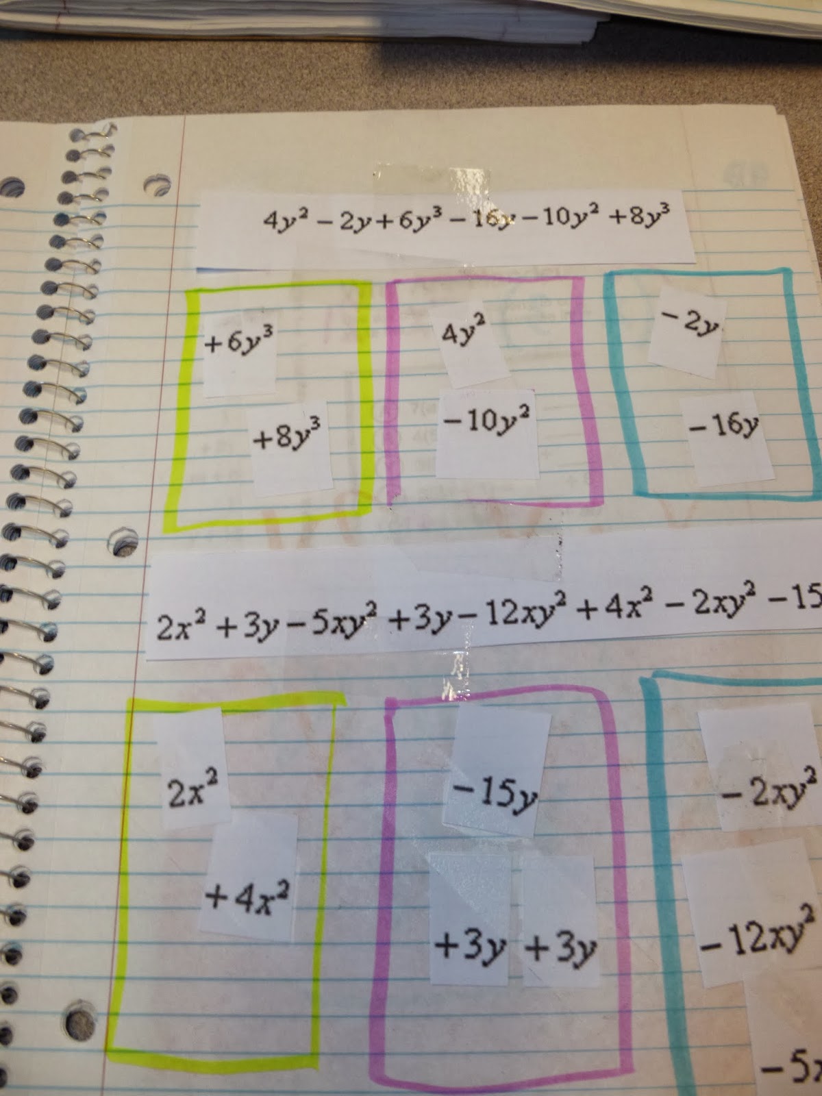 Learning with Tape: Pre-Algebra Topics ISN Pages