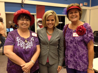 Beebee's Quilts and More: Our Red Hat group visits local TV Station WDSU