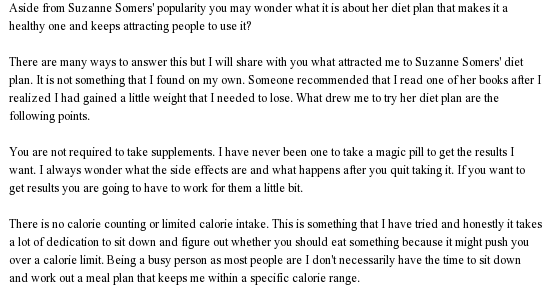 1BestOf: Suzanne Somers Diet Plan - A Healthy Weight Loss Program