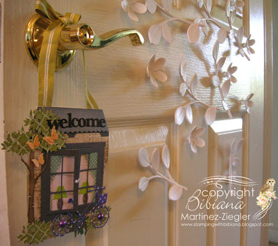 Stamping with Bibiana: Welcome Door Knob Sign