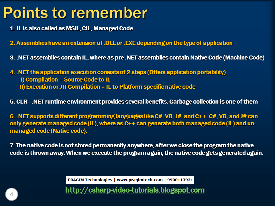 Sql Server Net And C Video Tutorial Part 1 Net Program Execution