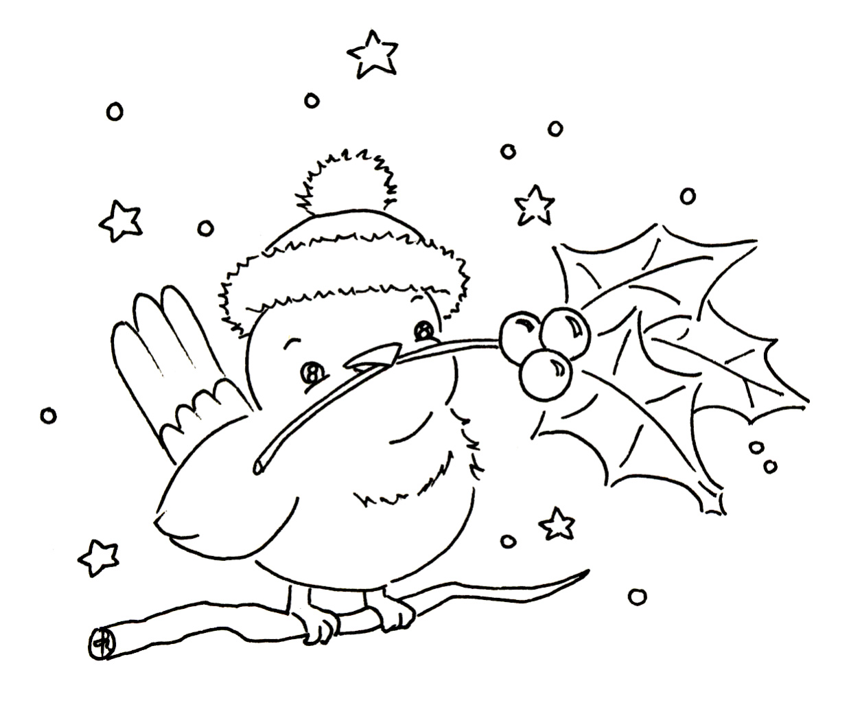 Sliekje digi Stamps: little winter bird