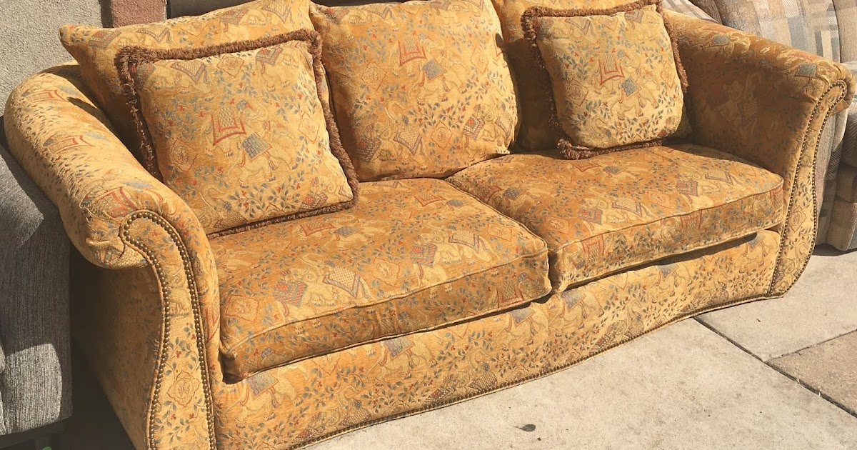 Uhuru Furniture & Collectibles: Sofa with Elephant Pattern - $275 SOLD