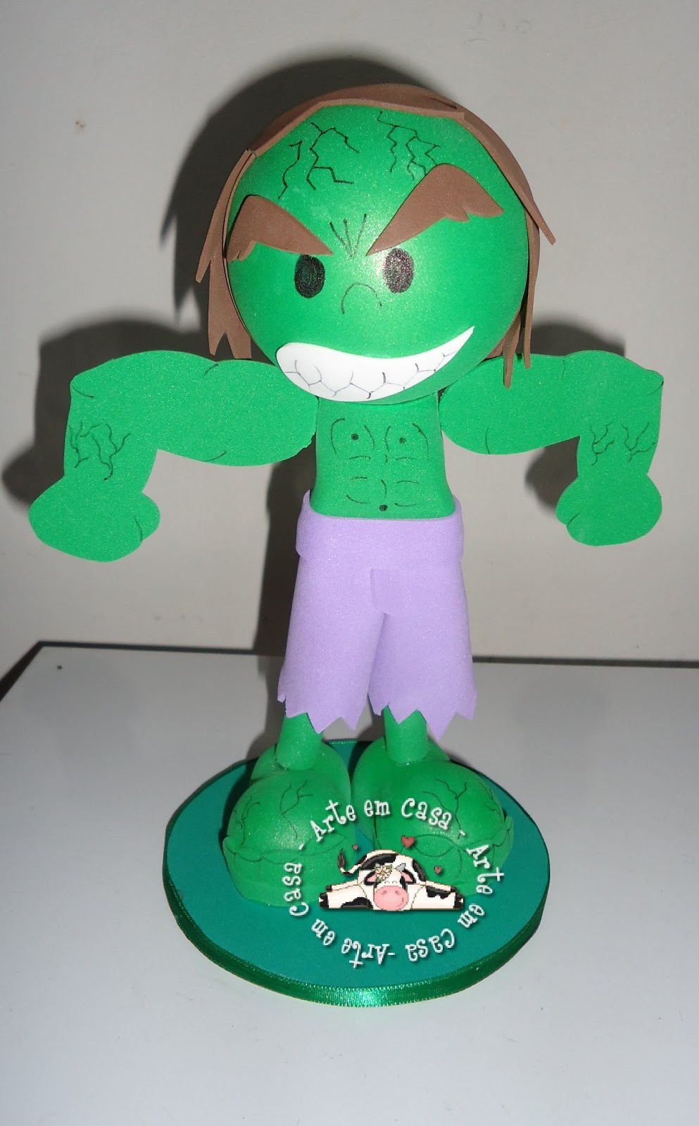 Arte em Casa - Artesanato em EVA: Hulk