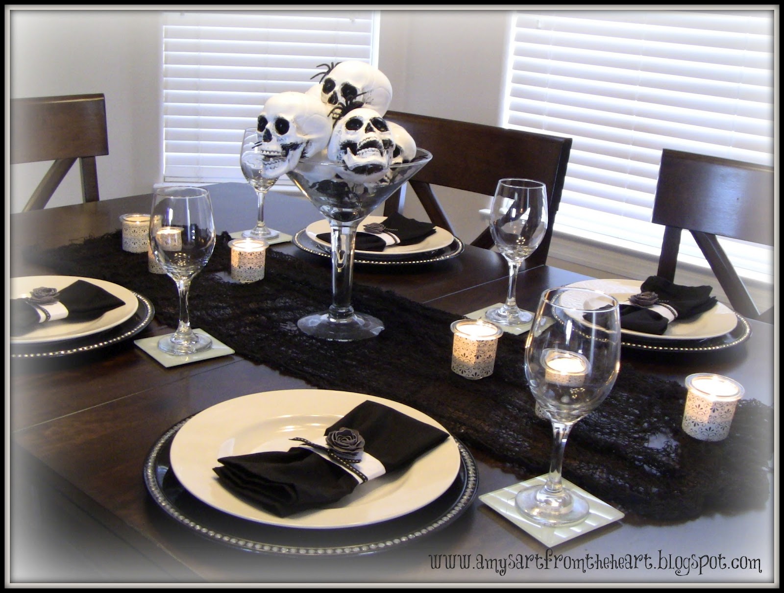 Amy's Art from the Heart: Elegant Spooky Dining Table