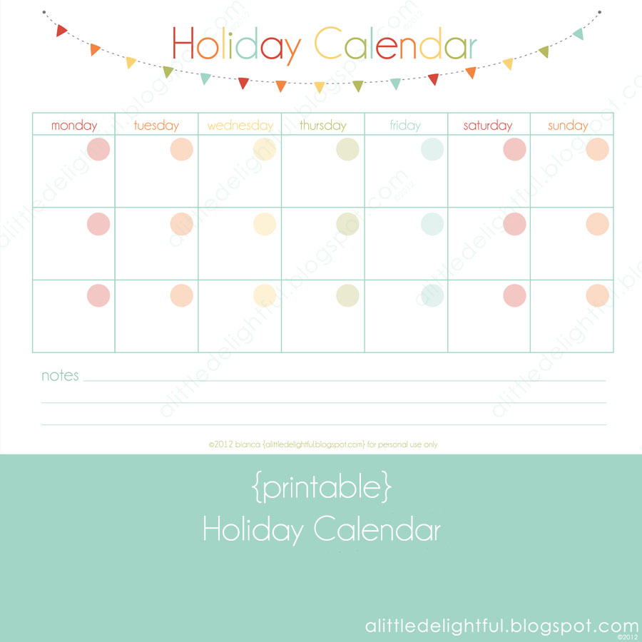 A Little Delightful printable School Holiday Planner Schedule