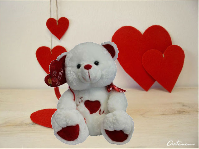 Ositos de peluche con corazón para demostrar nuestro amor