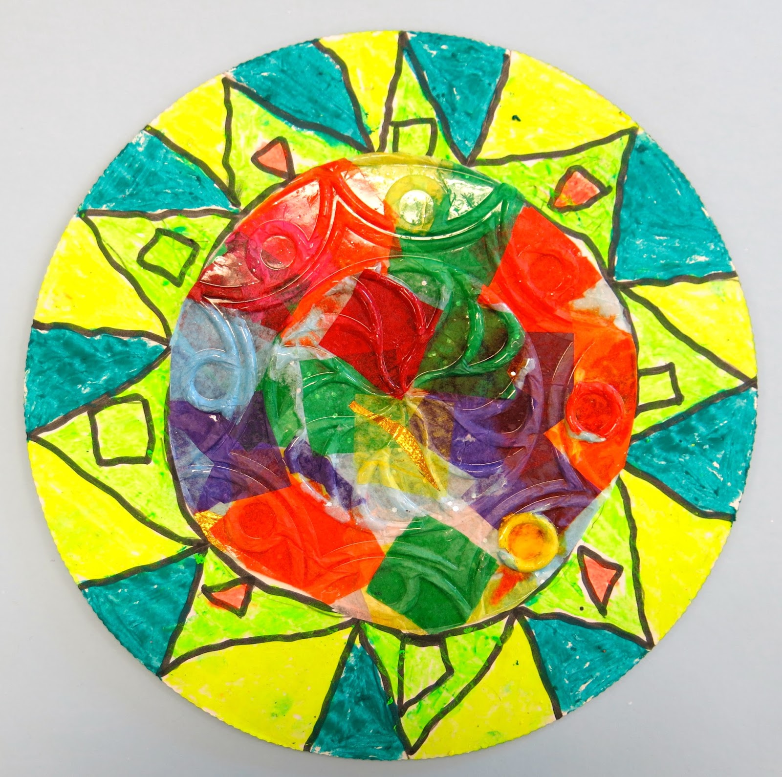 Cassie Stephens: In the Art Room: Dot Day Radial Designs by 3rd Grade