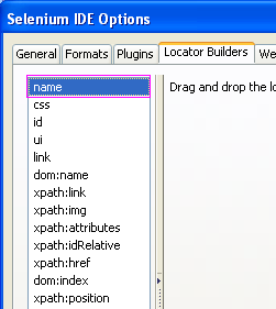 Set Locator Builders Preference in Selenium IDE