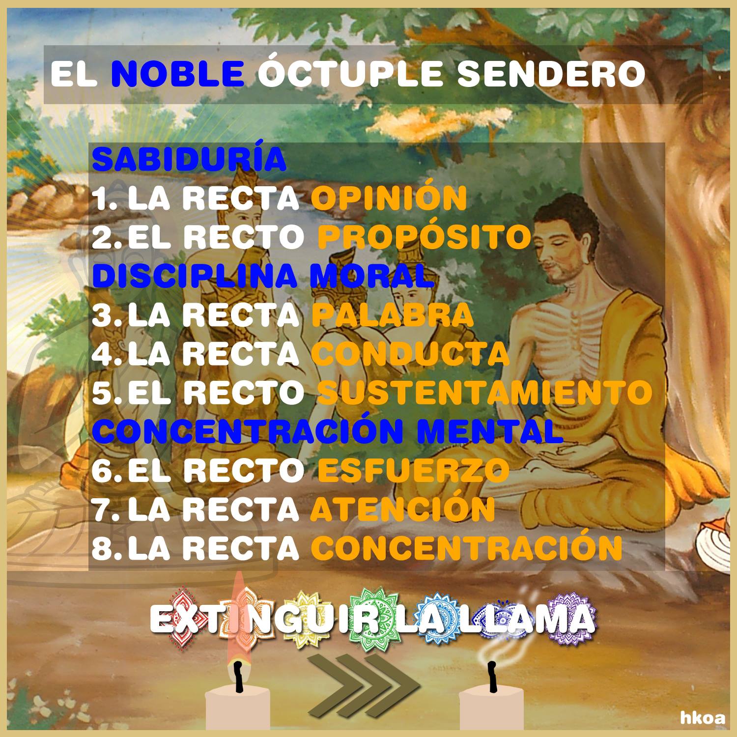 Extinguir La Llama: EL NOBLE ÓCTUPLE SENDERO