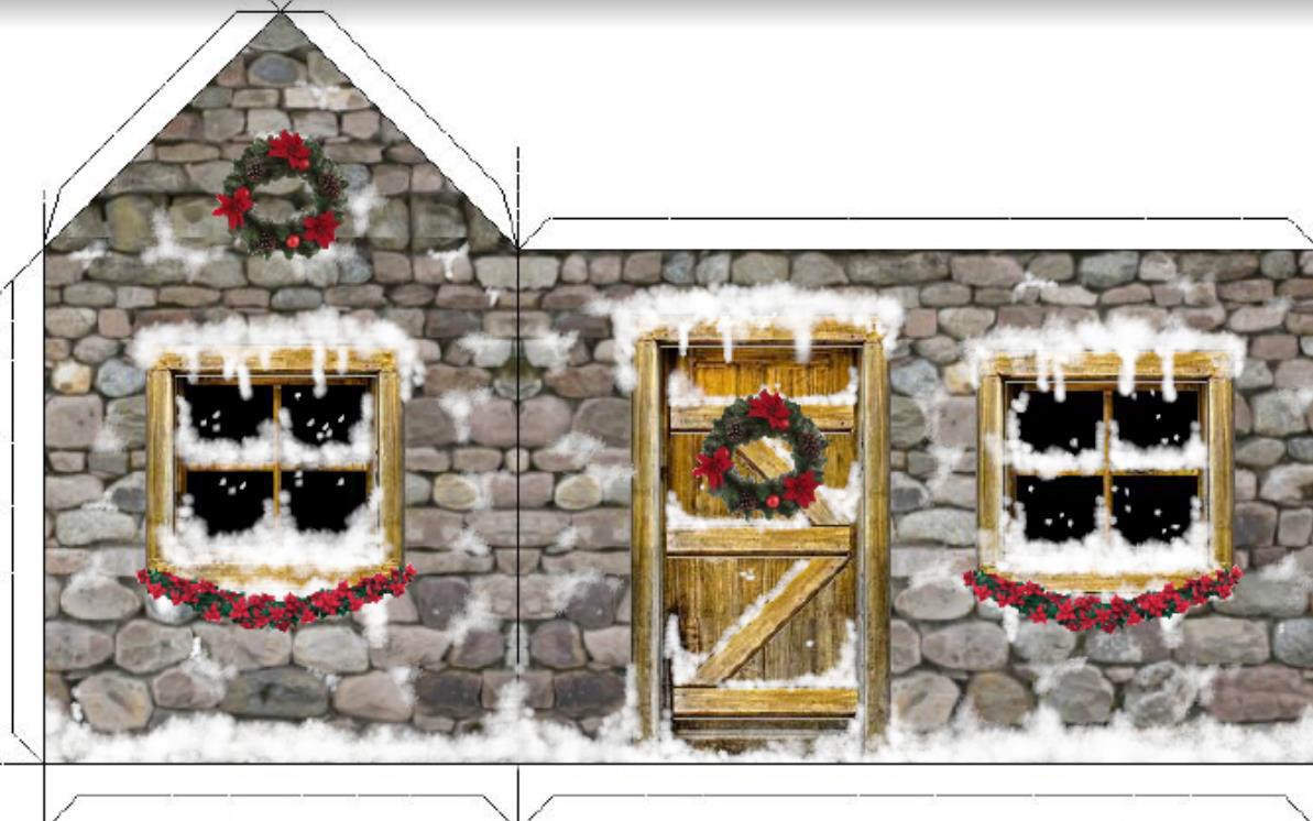 Christmas Winter House Paper Model - PaperModelers.com