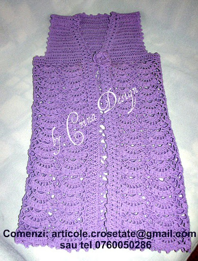 Articole crosetate cu suflet: Vesta crosetata