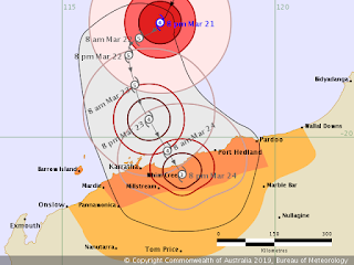 BOM: Severe Tropical Cyclone Veronica reaches category four severity
