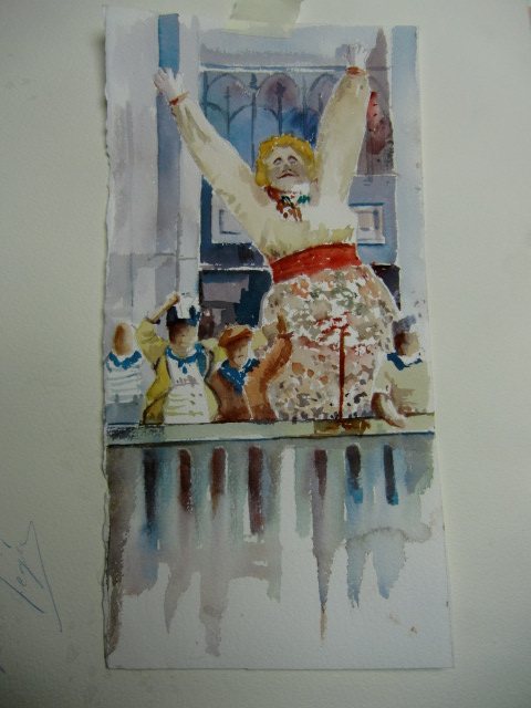 aguayacuarela: MariJaia icono y símbolo de las fiestas de Bilbao