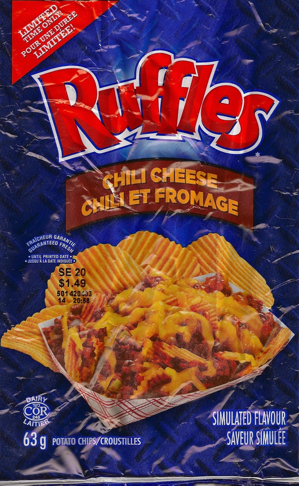Cheeseburger Crisps & Other Stories: Ruffles Chili Cheese / Chili et ...