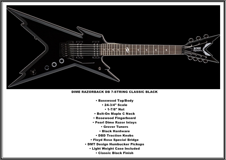 Guitars blog: Dean 7 String Sonic Perfection guitars