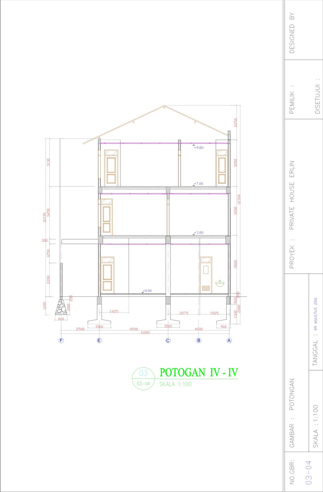 Freelance Drafter & Design: Gambar Kerja Rumah Tinggal 3 Lantai Freelance Drafter & Design: Gambar Kerja Rumah Tinggal 3 Lantai