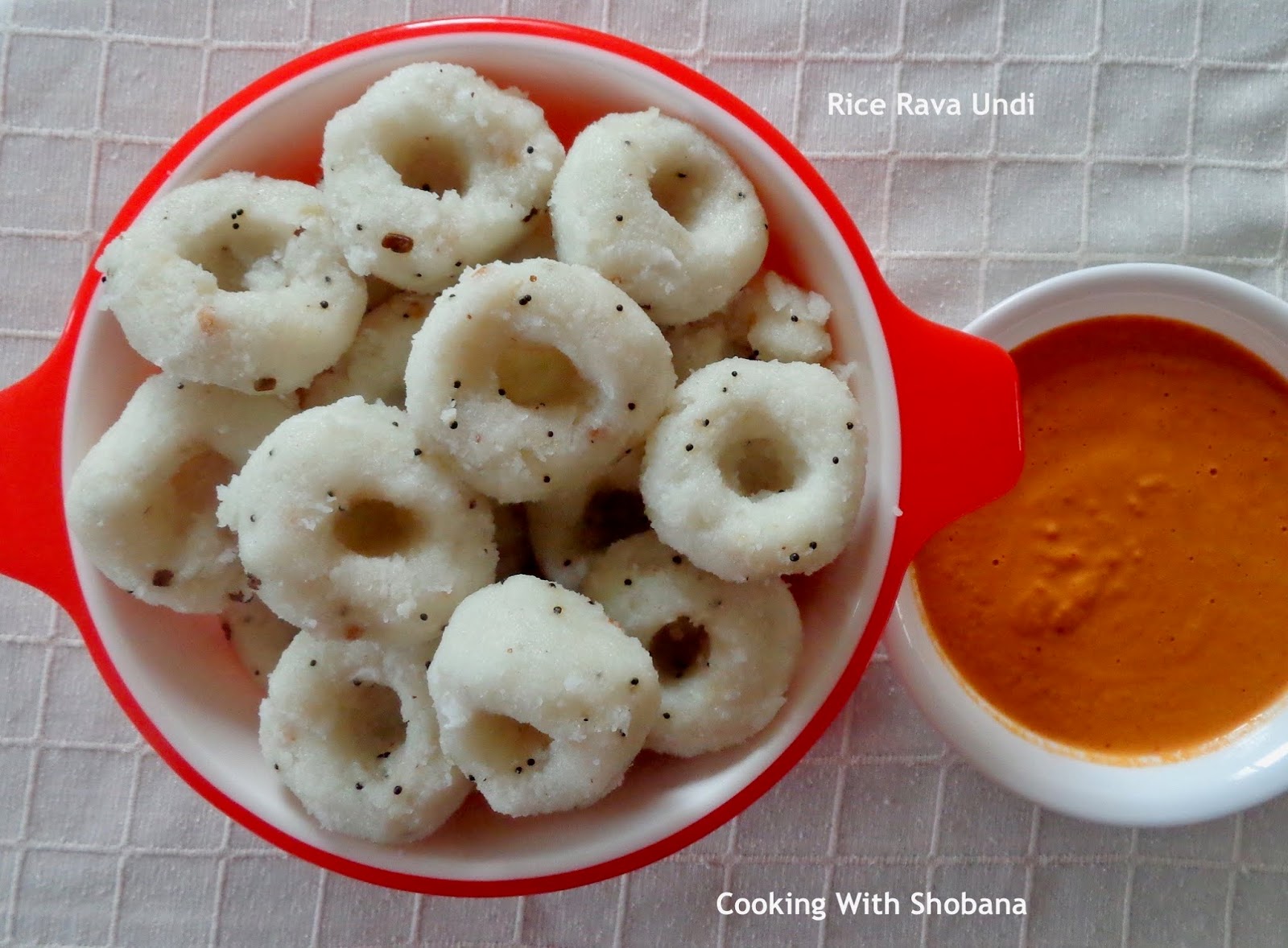 Cooking With Shobana : RICE RAVA UNDI